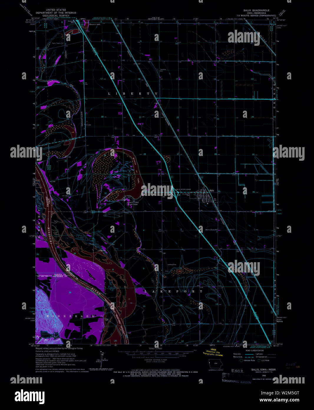 Salix iowa map hi-res stock photography and images - Alamy