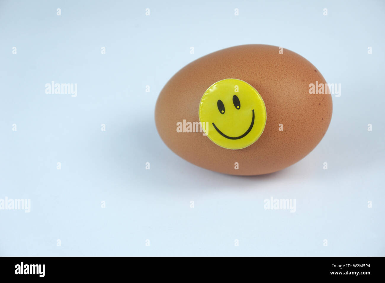 Fresh food, brown egg, garlic, red tomato, almonds Healthy Smiley Happy ...