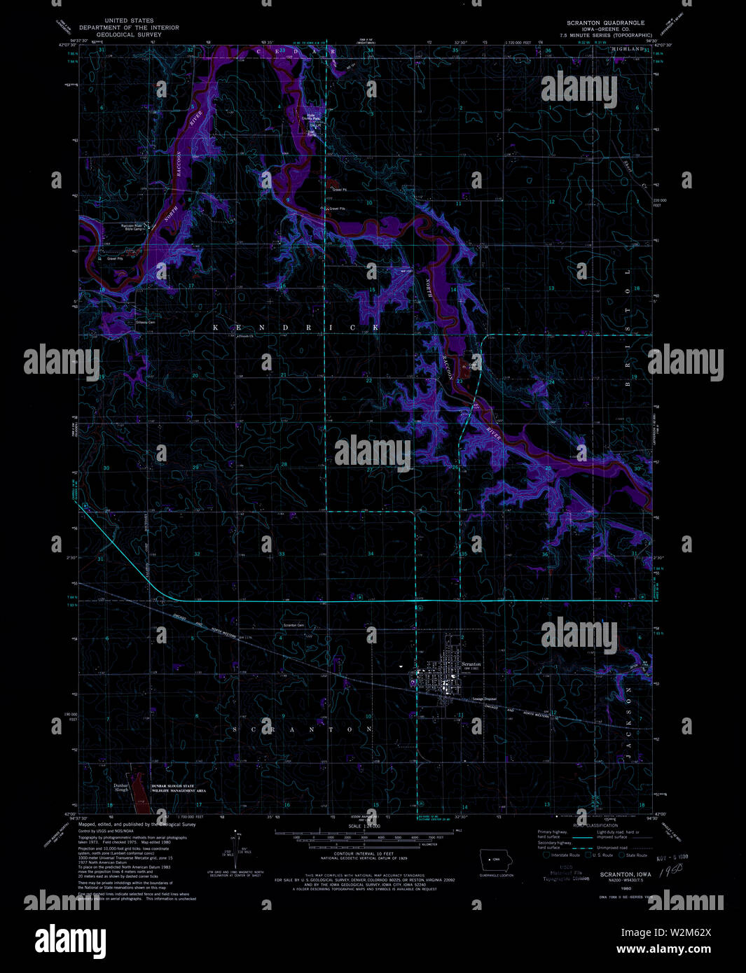 Scranton iowa map hi-res stock photography and images - Alamy