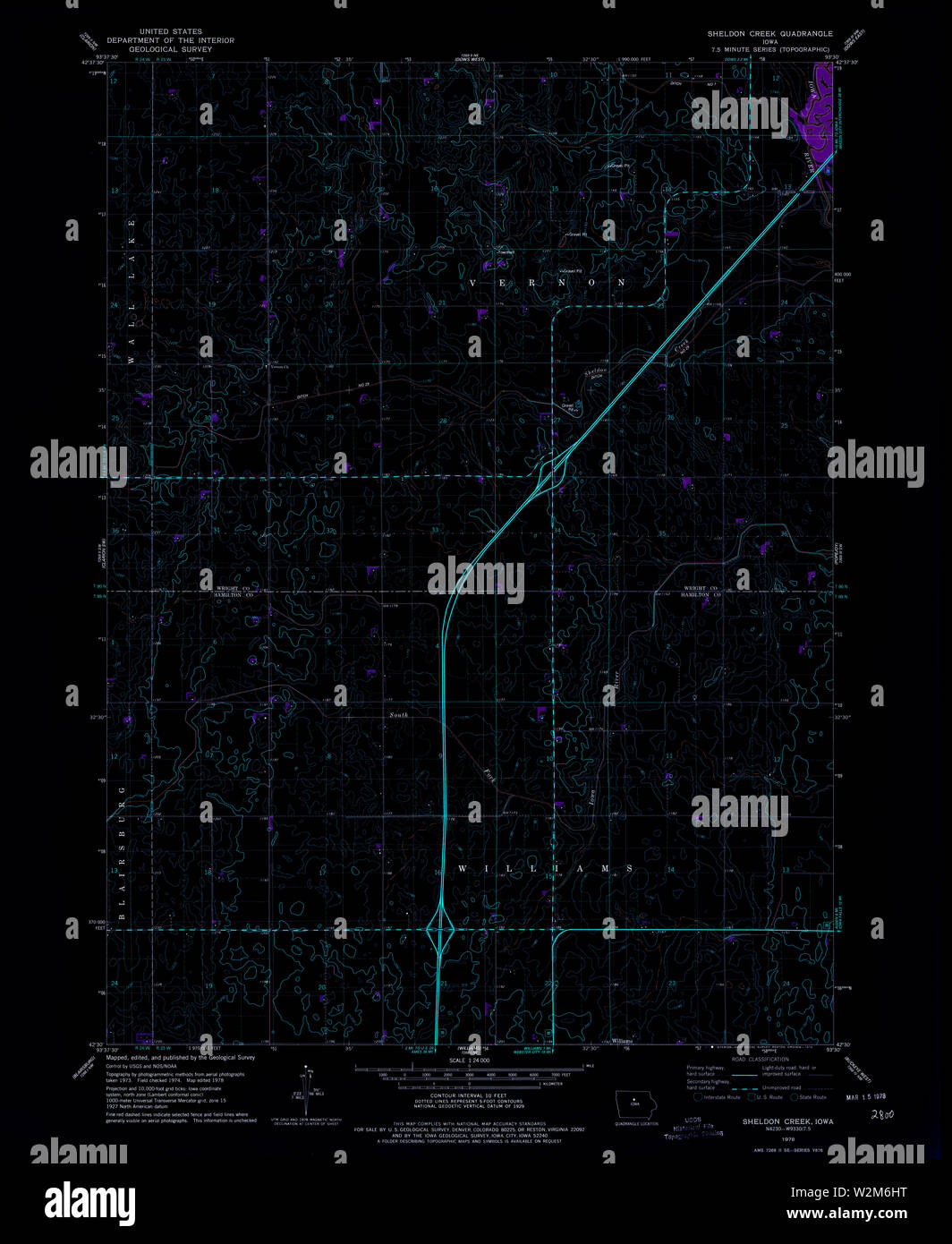 Sheldon iowa map hi-res stock photography and images - Alamy