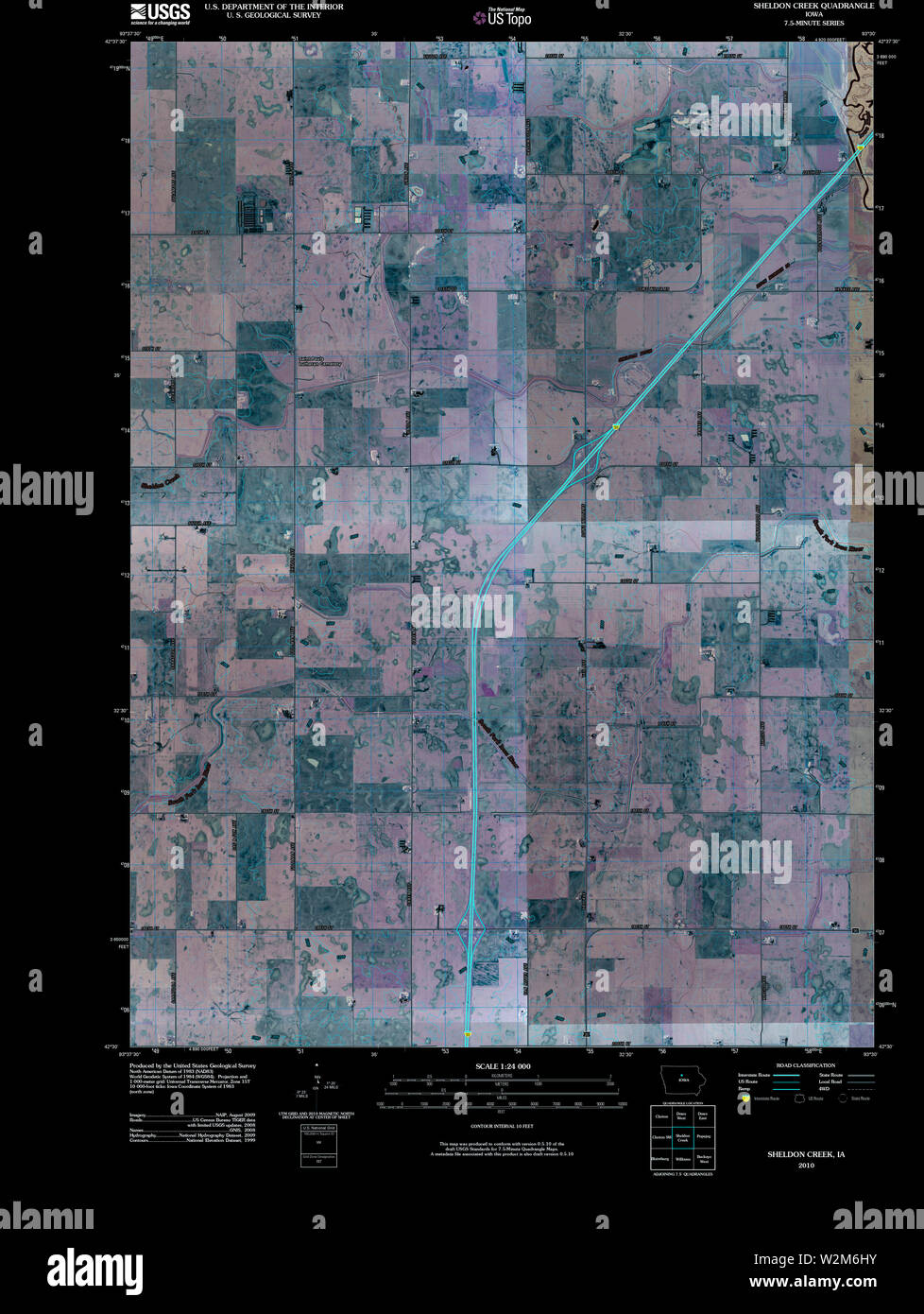 Sheldon iowa map hi-res stock photography and images - Alamy