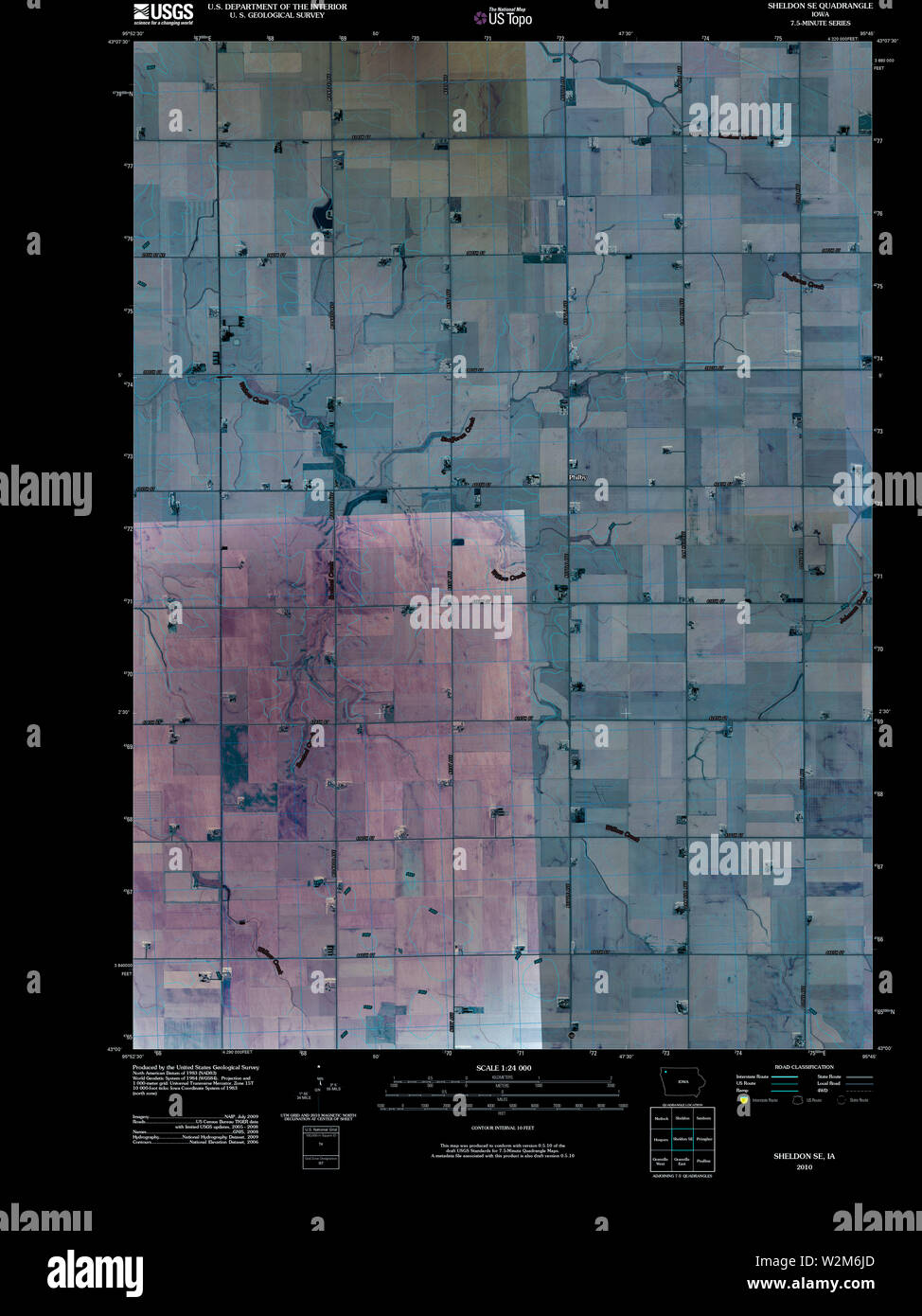 Sheldon iowa map hi-res stock photography and images - Alamy