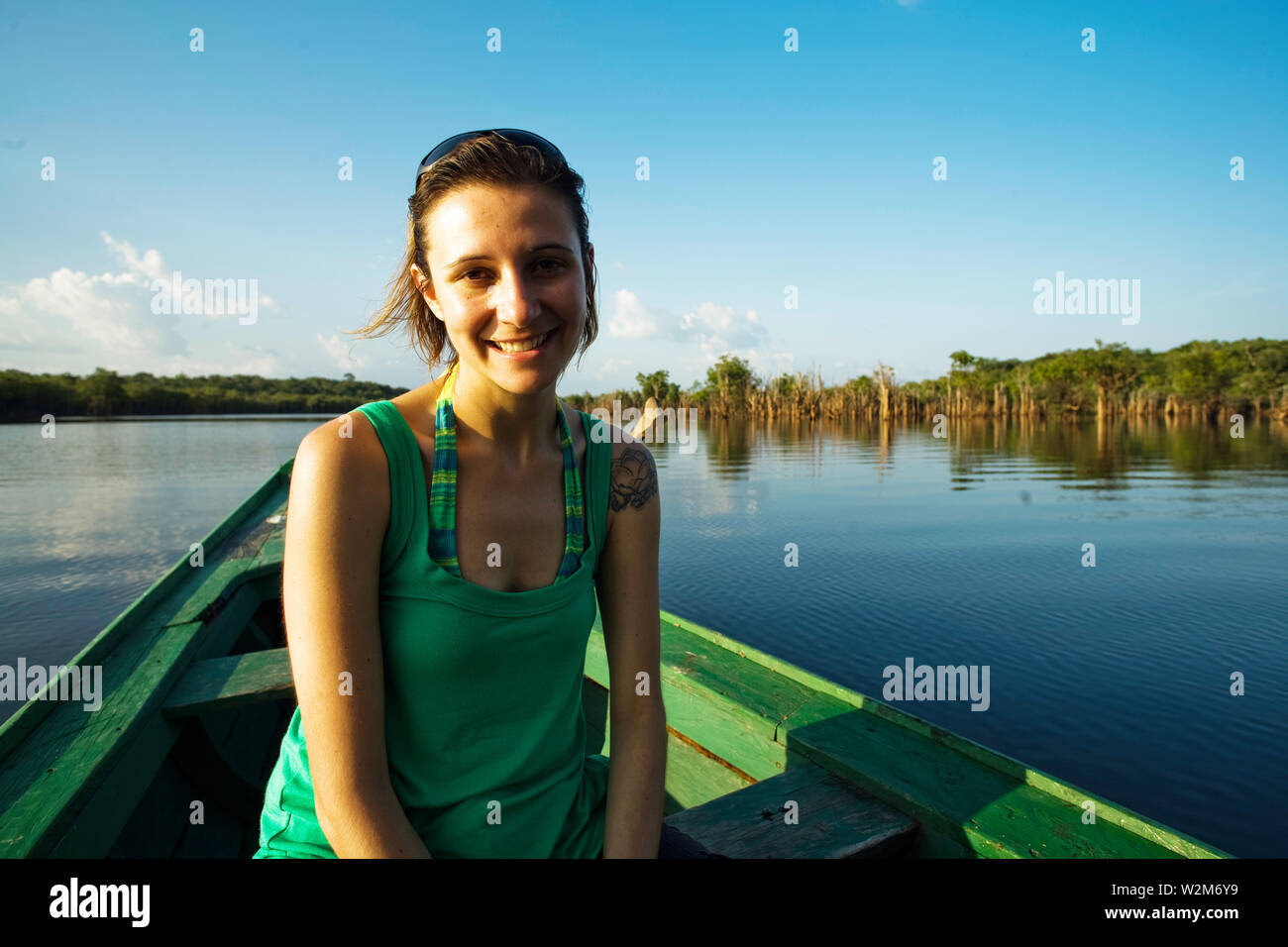 Brazil boat girl hi-res stock photography and images - Alamy
