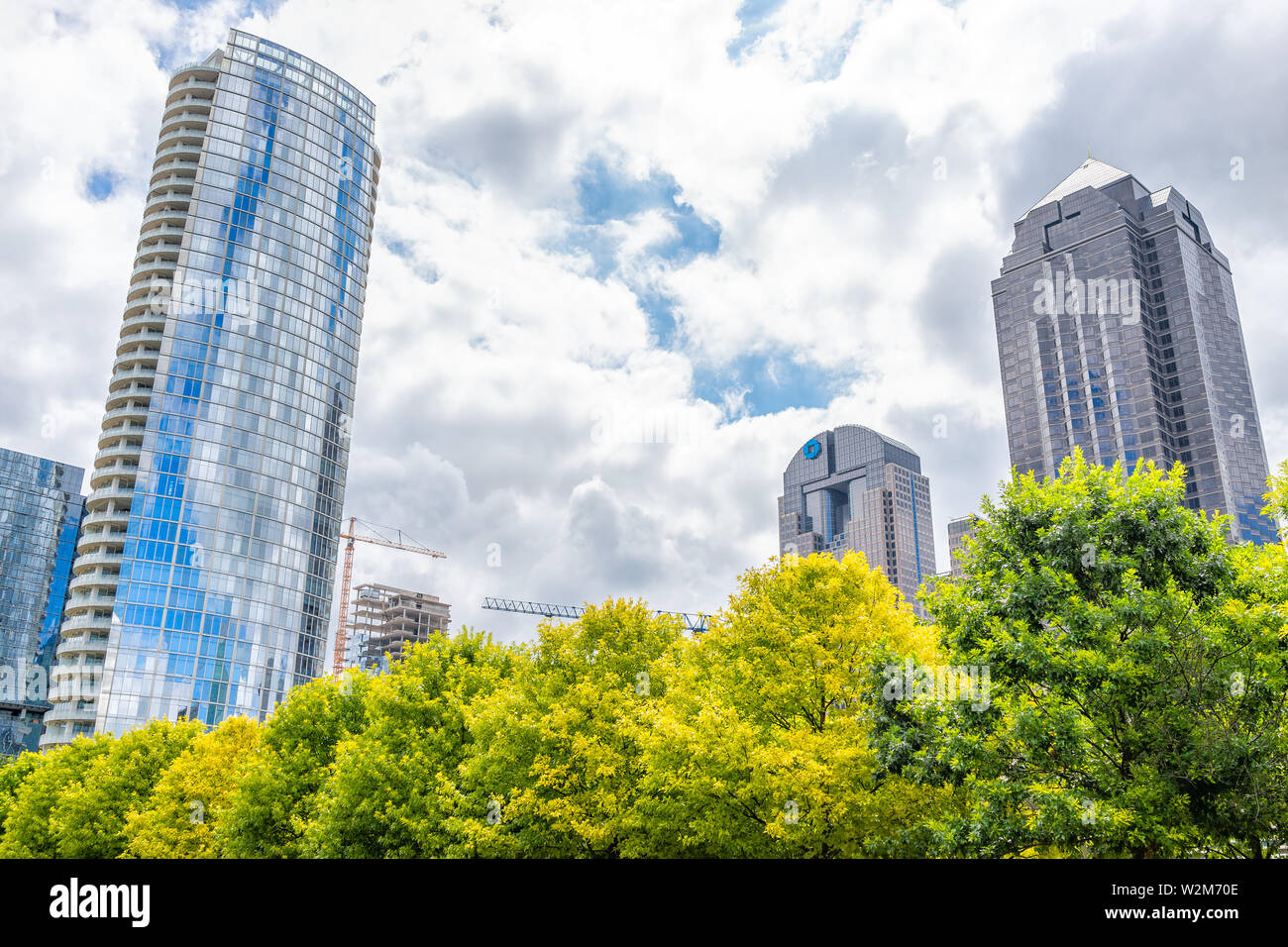 Dallas, USA - June 7, 2019: Downtown skyscrapers cityscape skyline ...