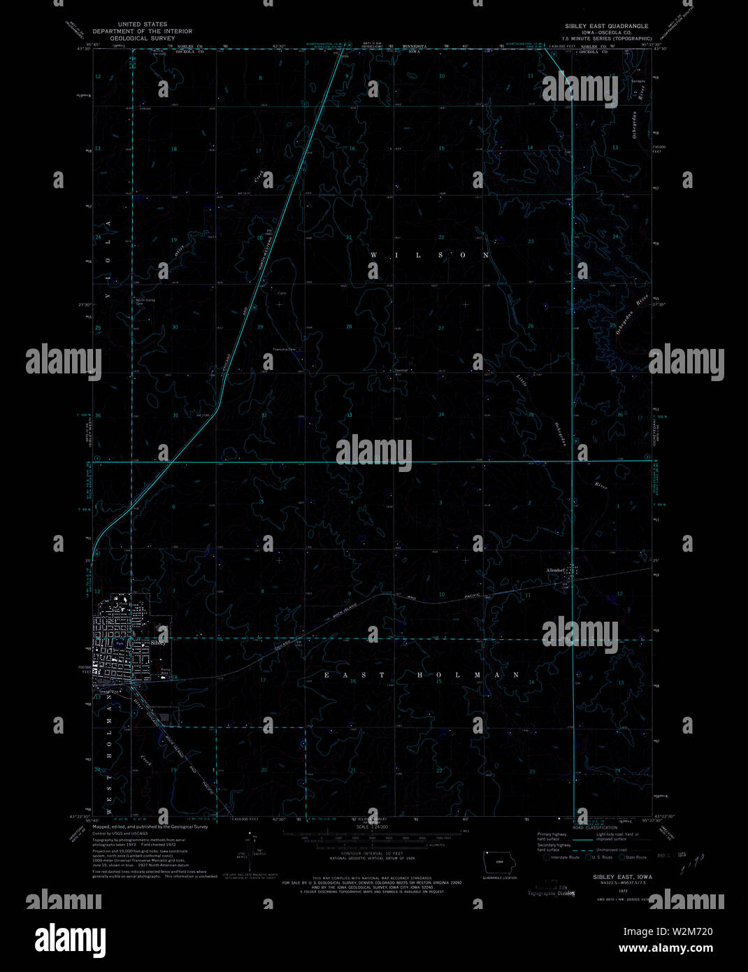 Sibley iowa map hi-res stock photography and images - Alamy