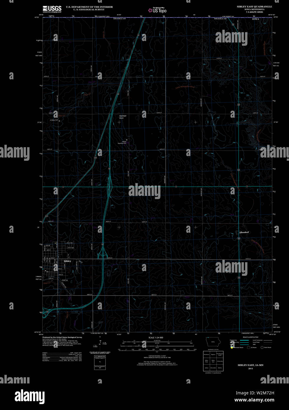 Map of sibley hi-res stock photography and images - Alamy