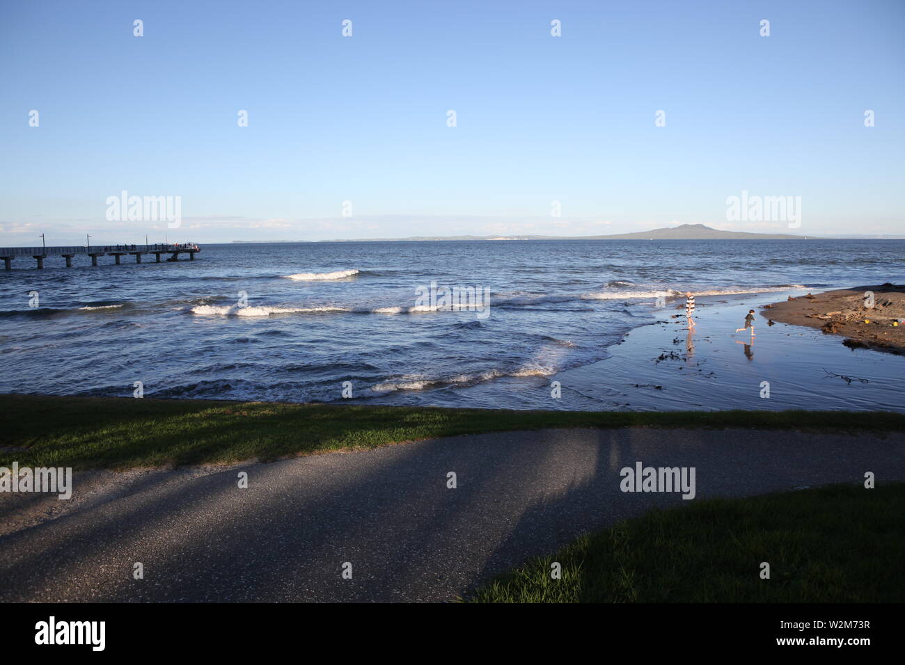 Iconic Rangitoto volcano on Rangitoto Island. Photo taken from tje ...