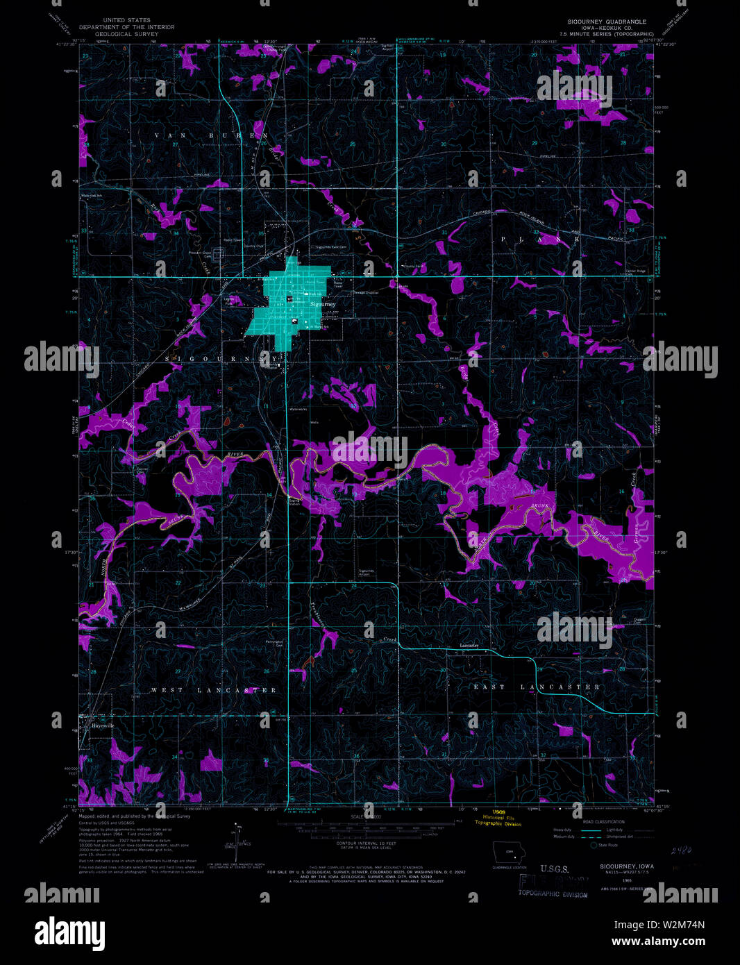 Sigourney map hi-res stock photography and images - Alamy