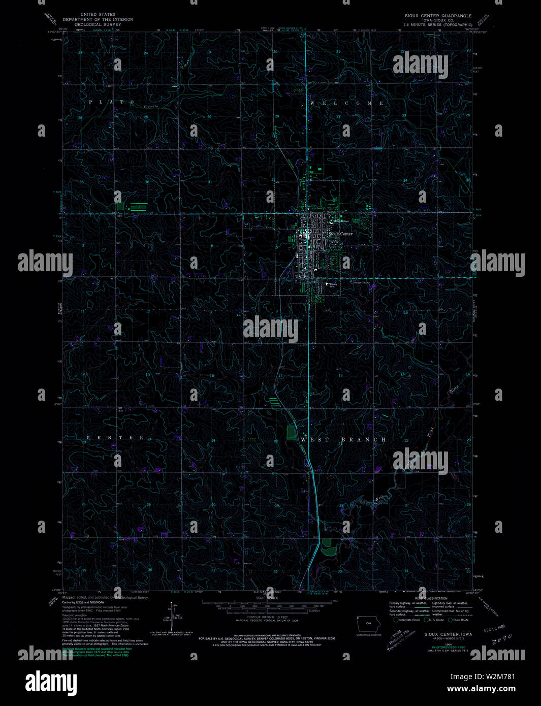 Map of sioux center hi-res stock photography and images - Alamy