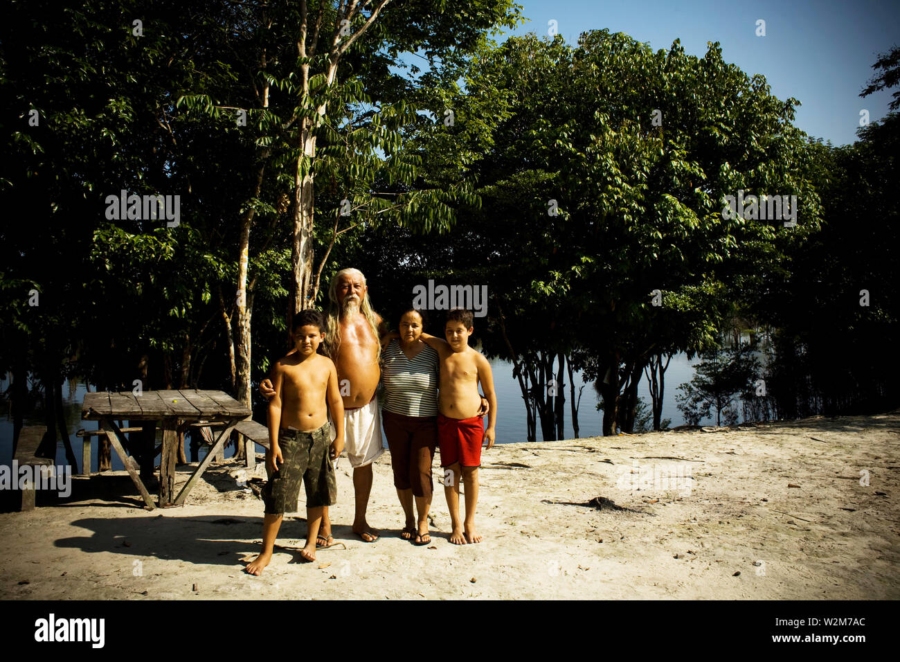Family, People, Santa Maria Ranch, Cuieiras River, Manaus, Amazônia ...