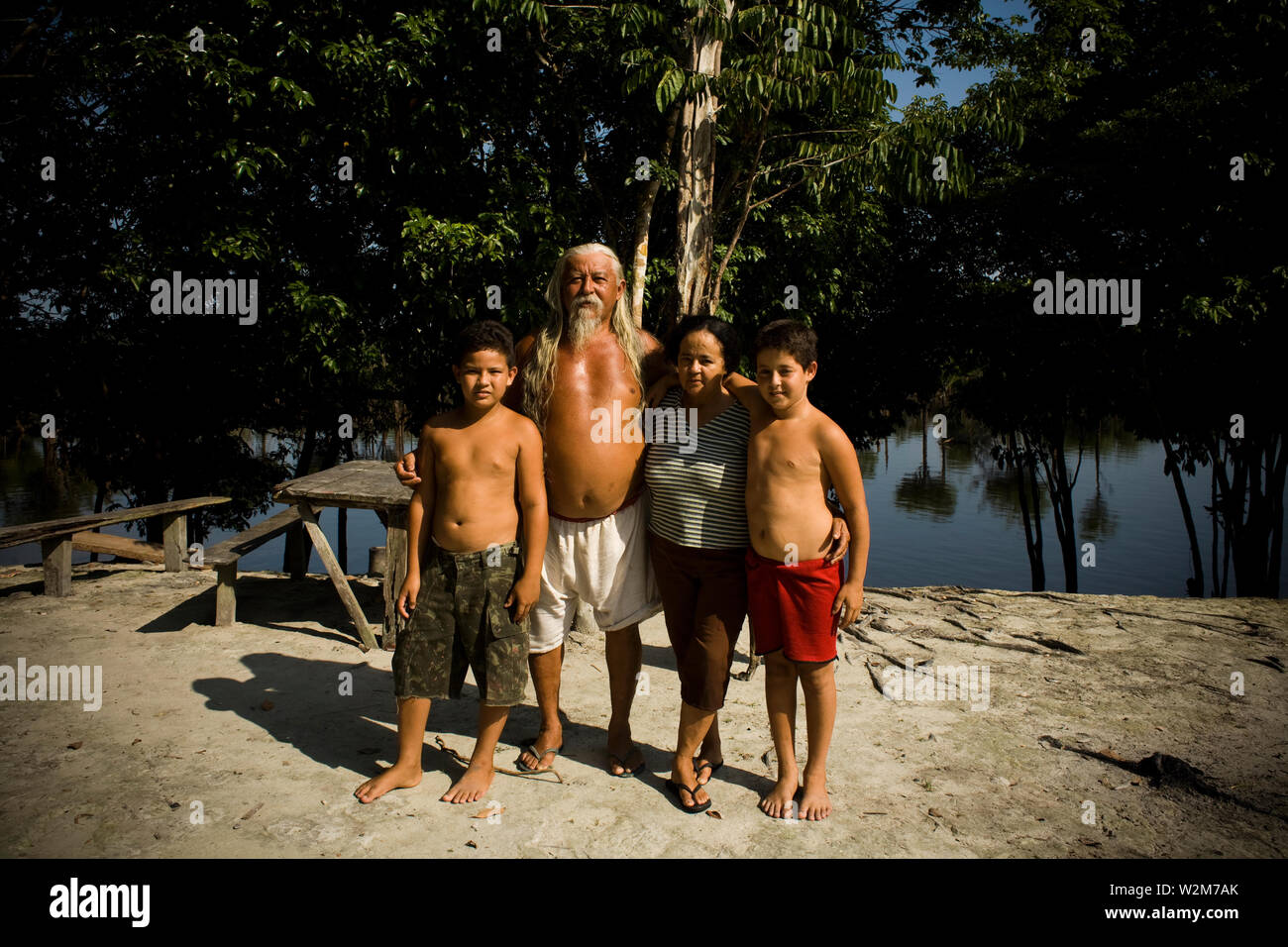 Family, People, Santa Maria Ranch, Cuieiras River, Manaus, Amazônia ...