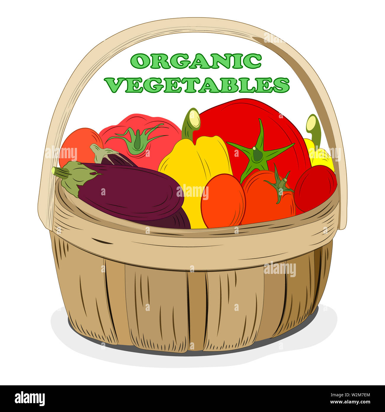 Design template for a vegetable market. Organic food. Fresh vegetables ...