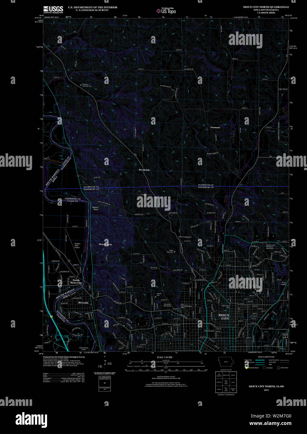 Map of sioux city iowa hi-res stock photography and images - Alamy