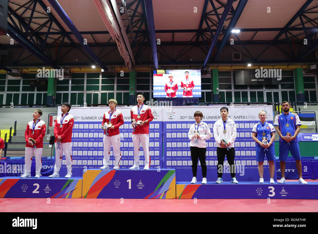 Naples, Italy. 9th July, 2019. Fan Siqi/Zhao Zihao and Wang Yidi/ Yu ...