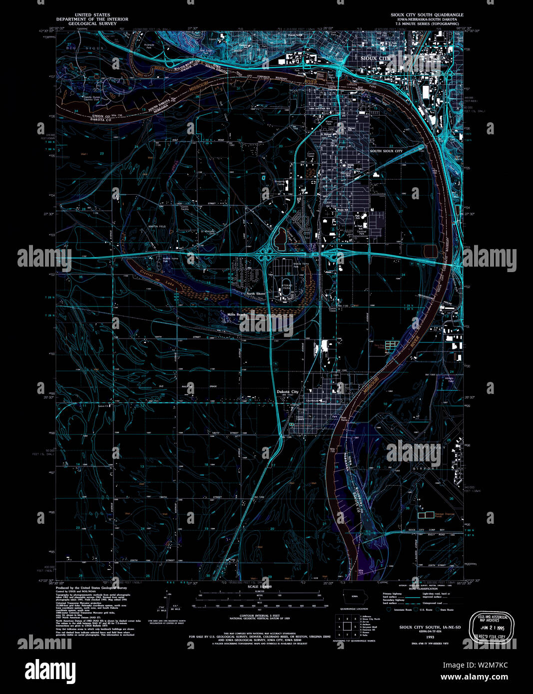 Map Of Sioux City Iowa High Resolution Stock Photography and Images - Alamy