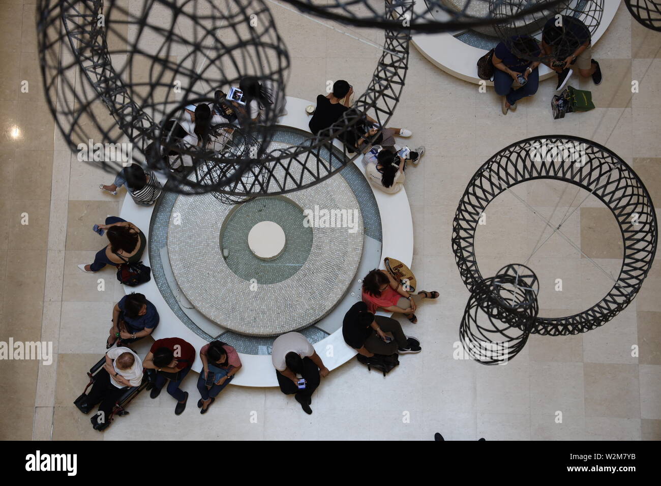 Jul 6, 2019 People waiting at the Central Square Mall, Taguig city, Philippines Stock Photo - Alamy