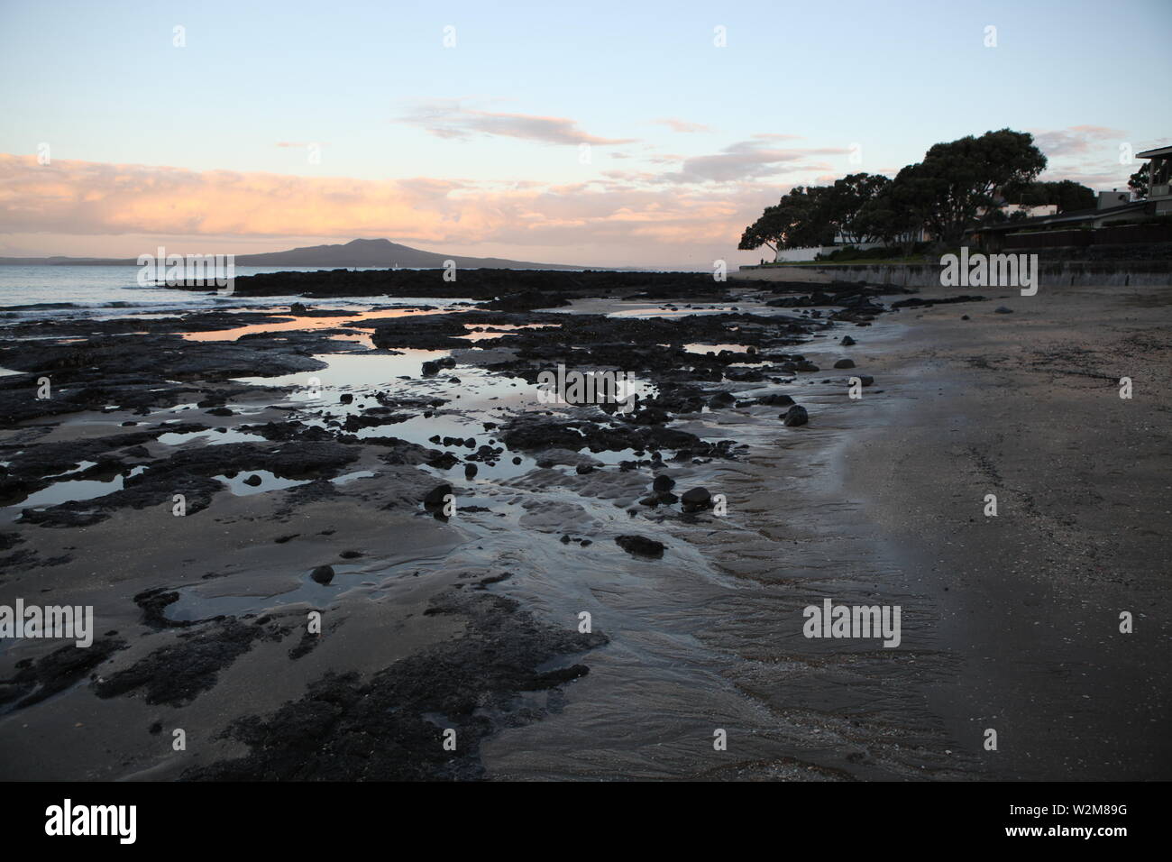 Iconic Rangitoto volcano on Rangitoto Island. Photo taken from tje ...