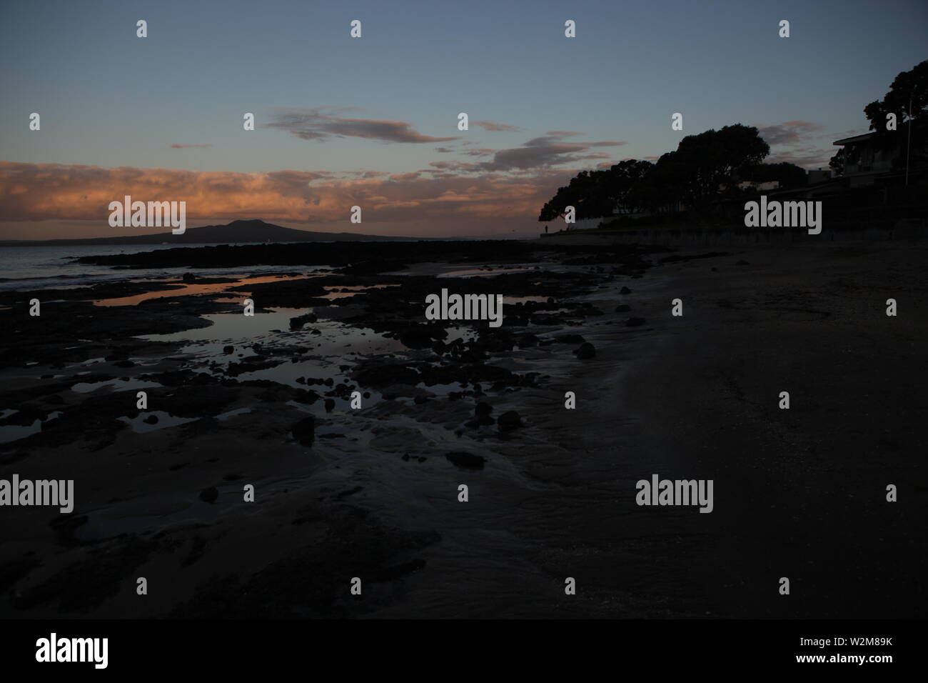 Iconic Rangitoto volcano on Rangitoto Island. Photo taken from tje ...