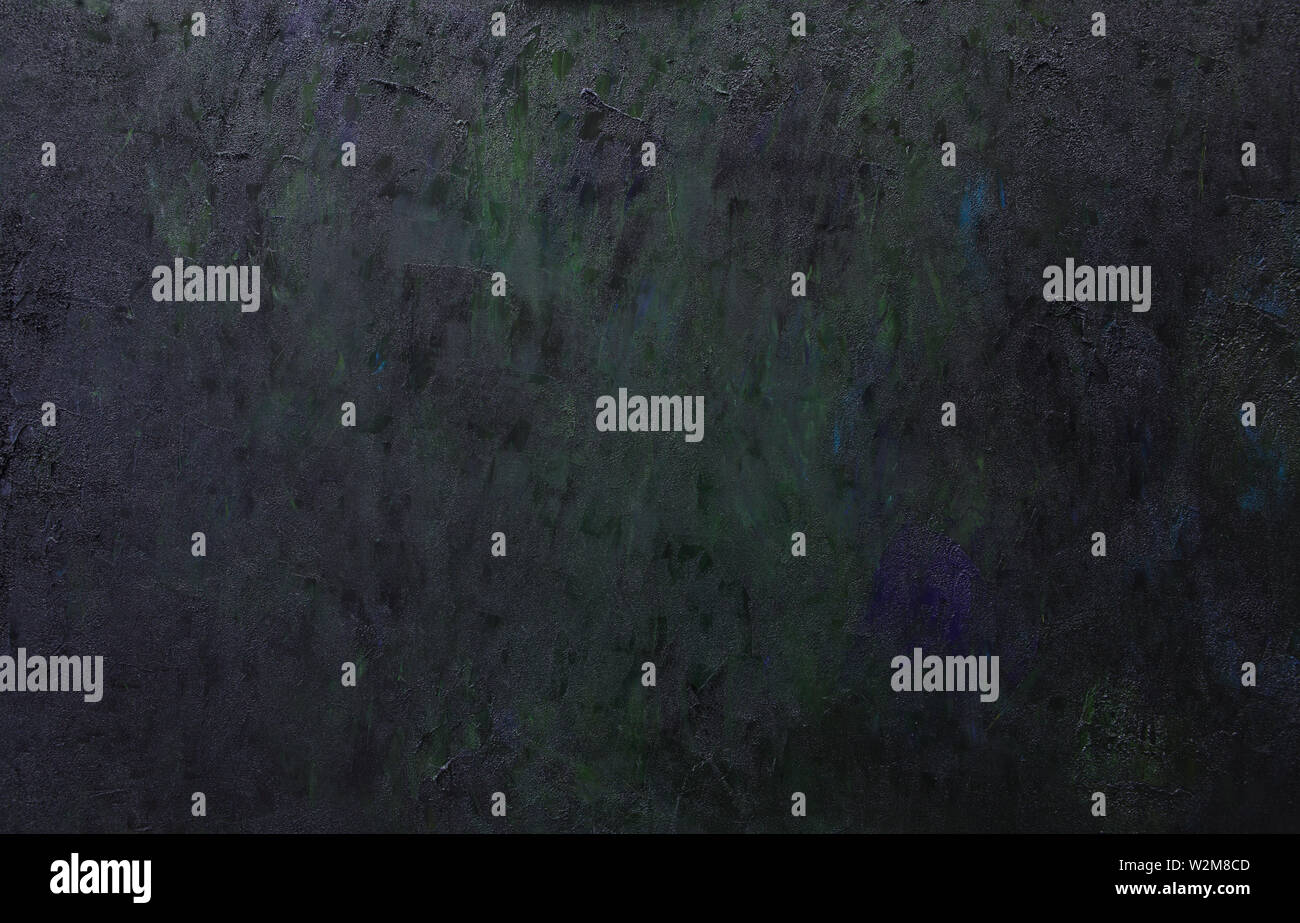 Abstract dark artistic background of a canvas covered with strokes of ...