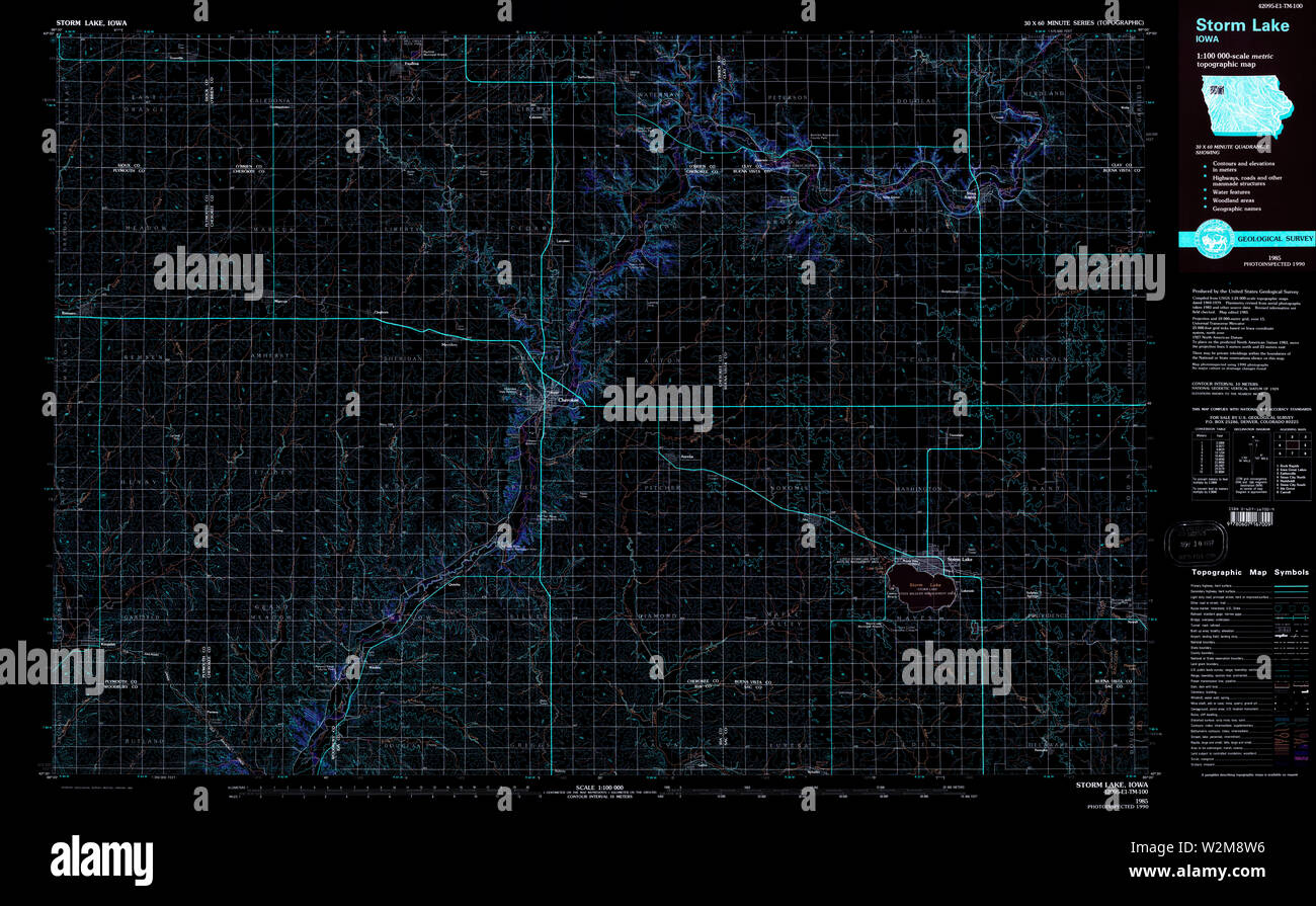 Map of storm lake hi-res stock photography and images - Alamy