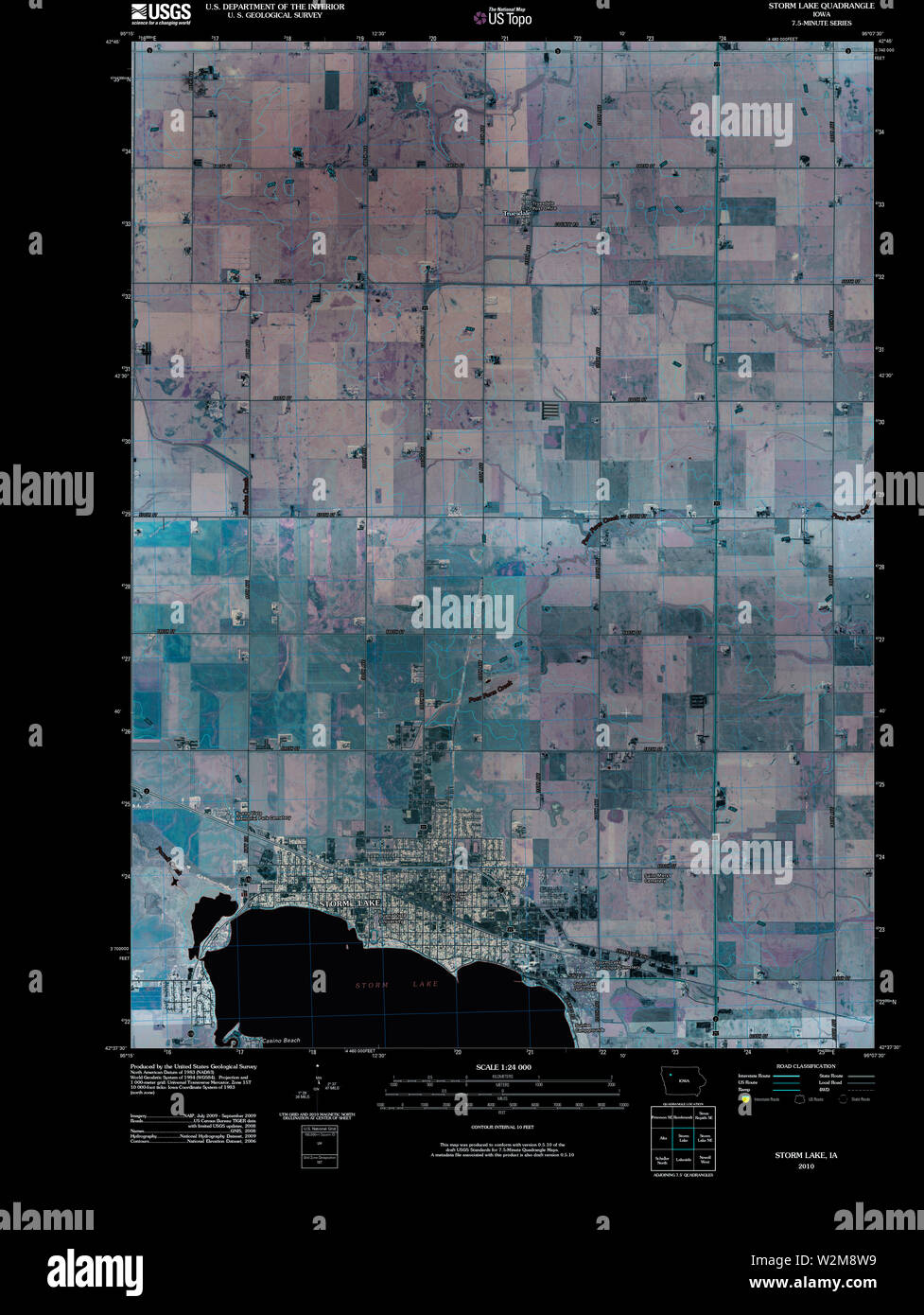 Map of storm lake hi-res stock photography and images - Alamy
