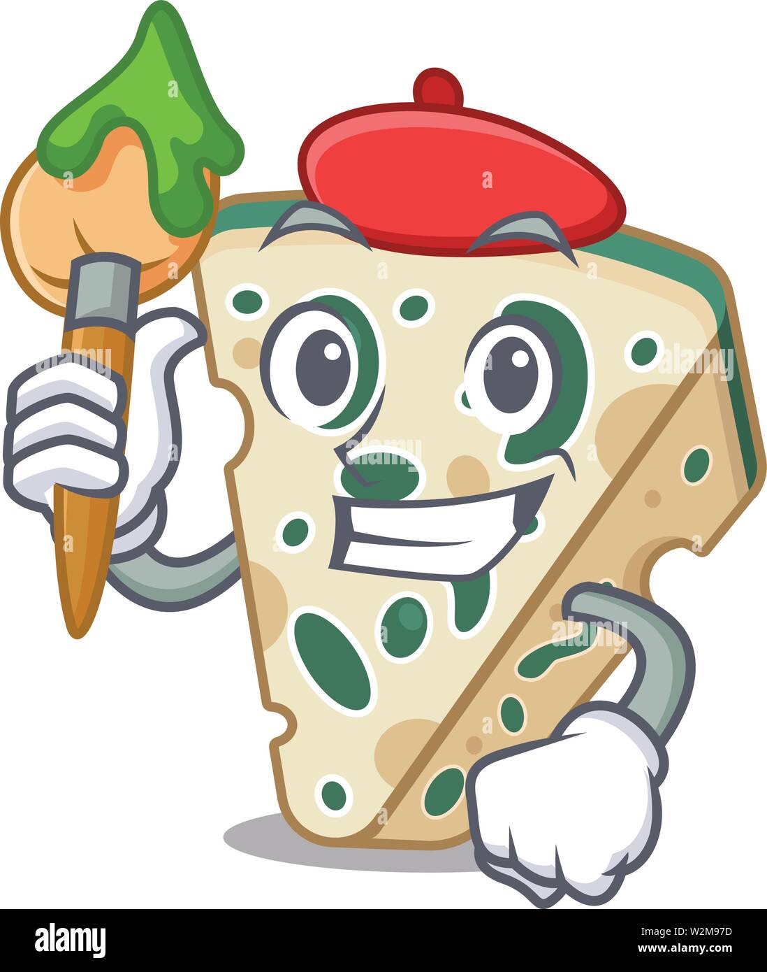 Artist blue cheese in the cartoon shape Stock Vector Image & Art - Alamy