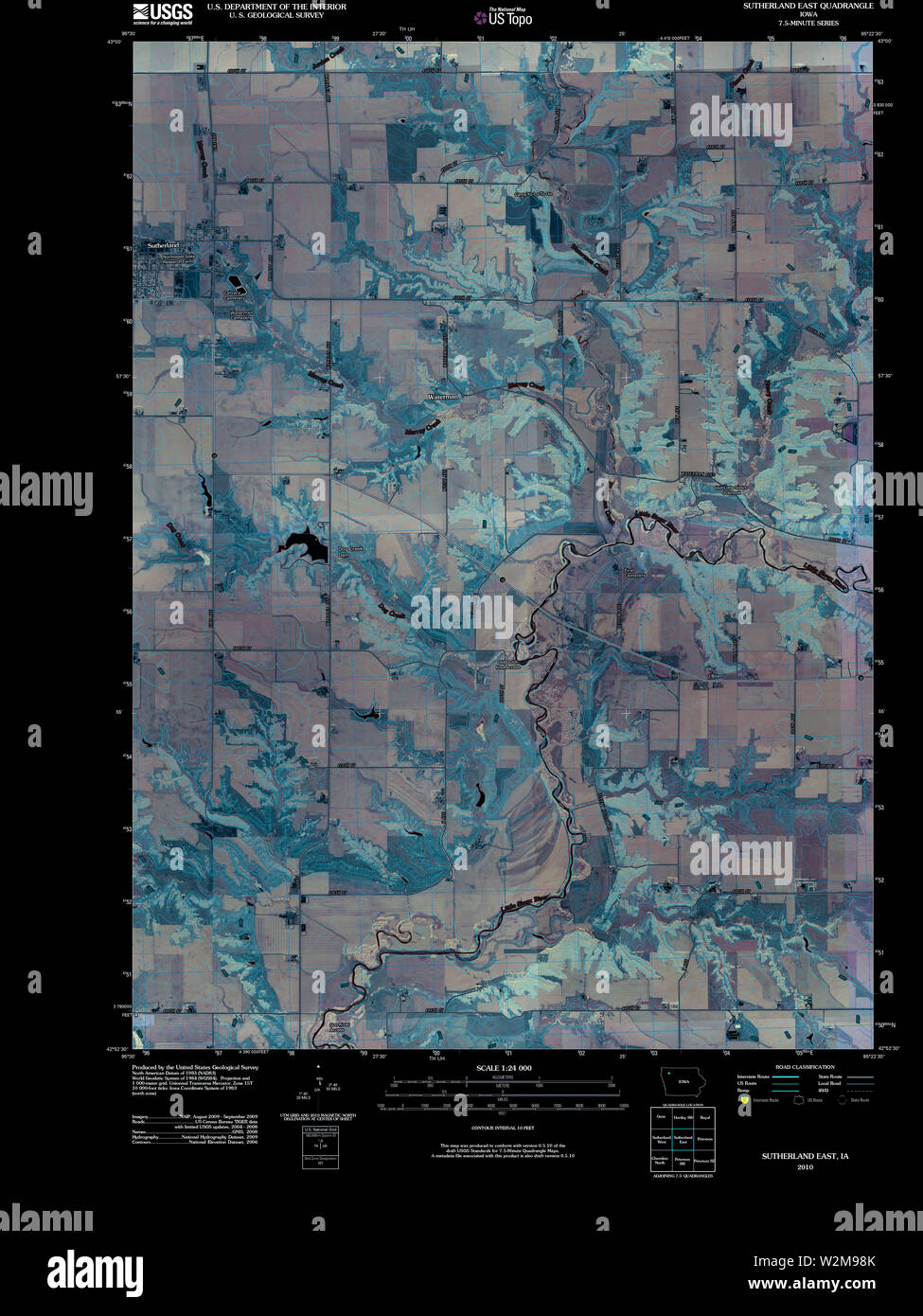 Sutherland iowa map hi-res stock photography and images - Alamy