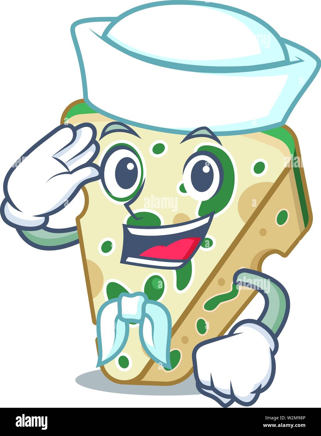 Sailor blue cheese in the cartoon shape Stock Vector Image & Art - Alamy