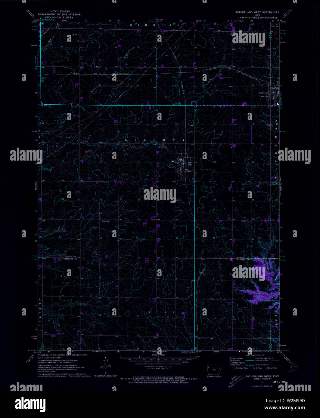 Sutherland iowa map hi-res stock photography and images - Alamy