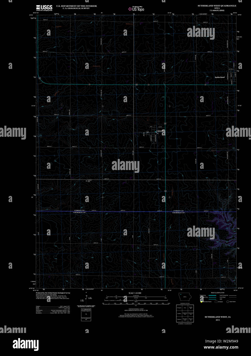 Sutherland iowa map hi-res stock photography and images - Alamy