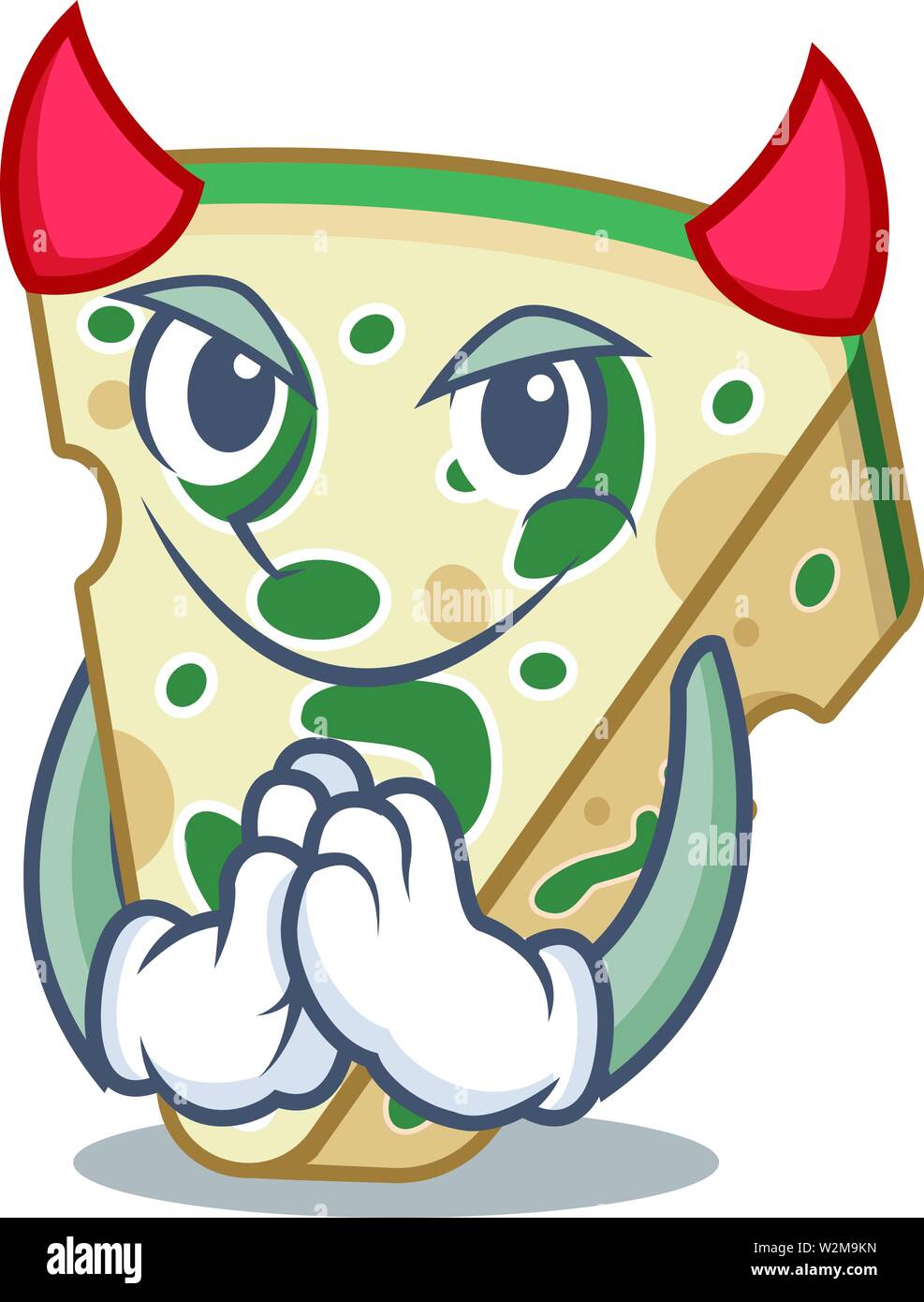 Devil blue cheese in the character fridge Stock Vector Image & Art - Alamy