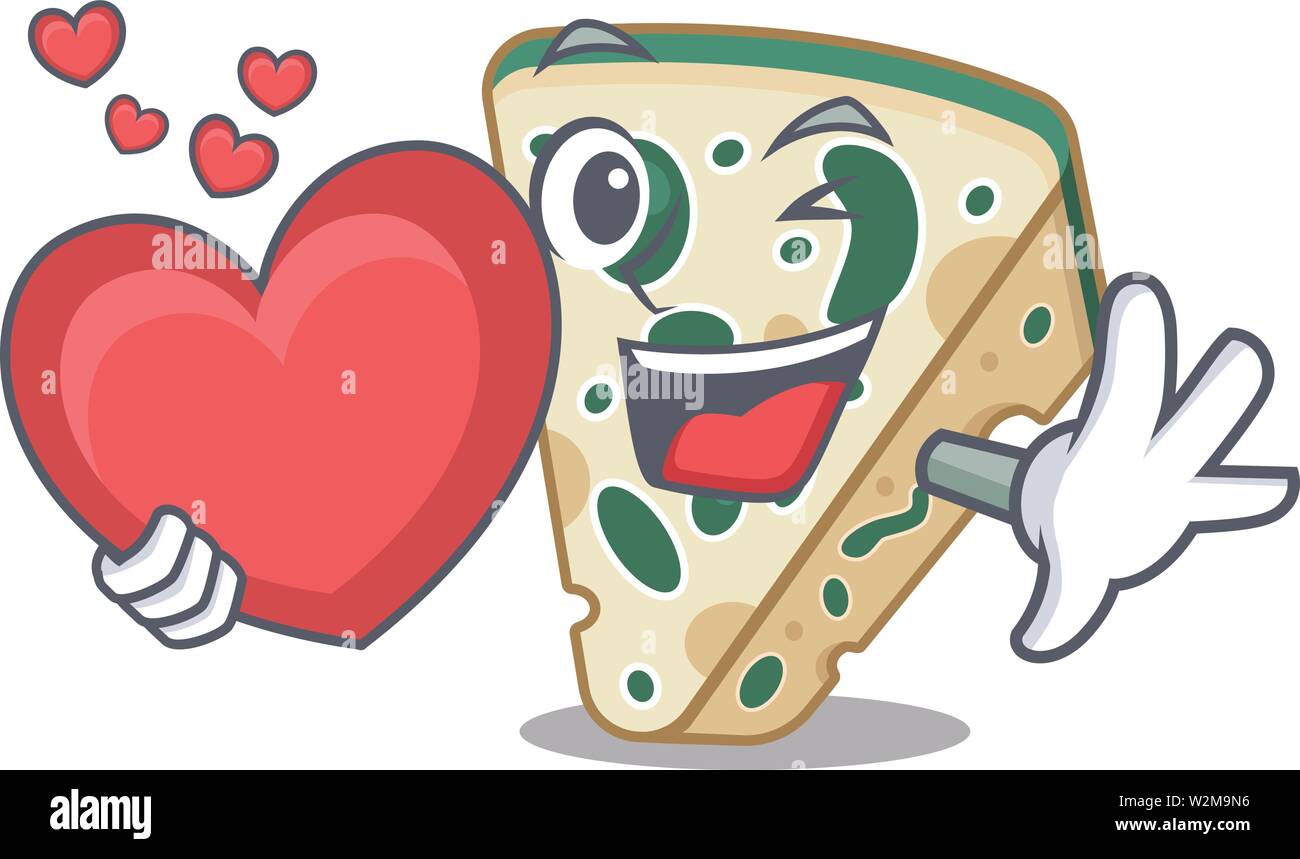 Cartoon character cheese heart Stock Vector Images - Alamy