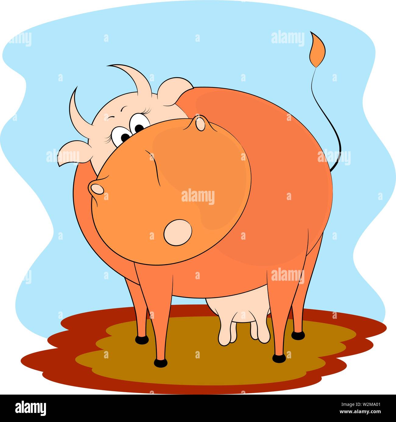 Comical cow illustration Stock Vector Images - Alamy