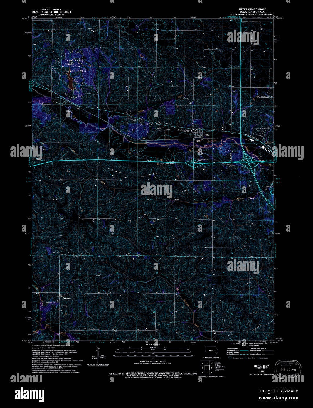 Tiffin map hi-res stock photography and images - Alamy