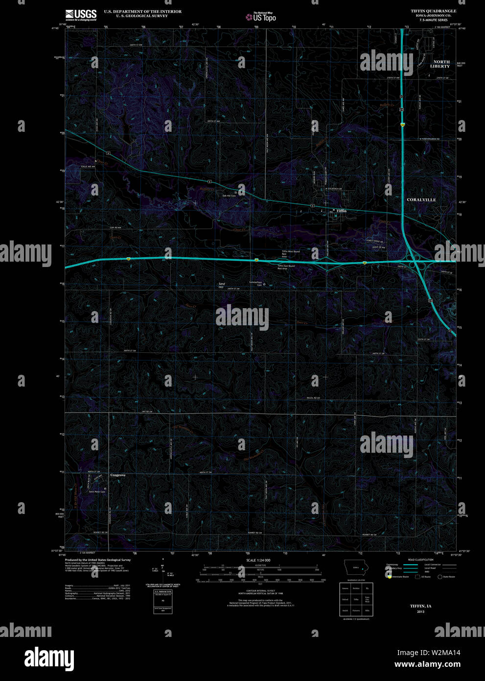 Tiffin map hi-res stock photography and images - Alamy