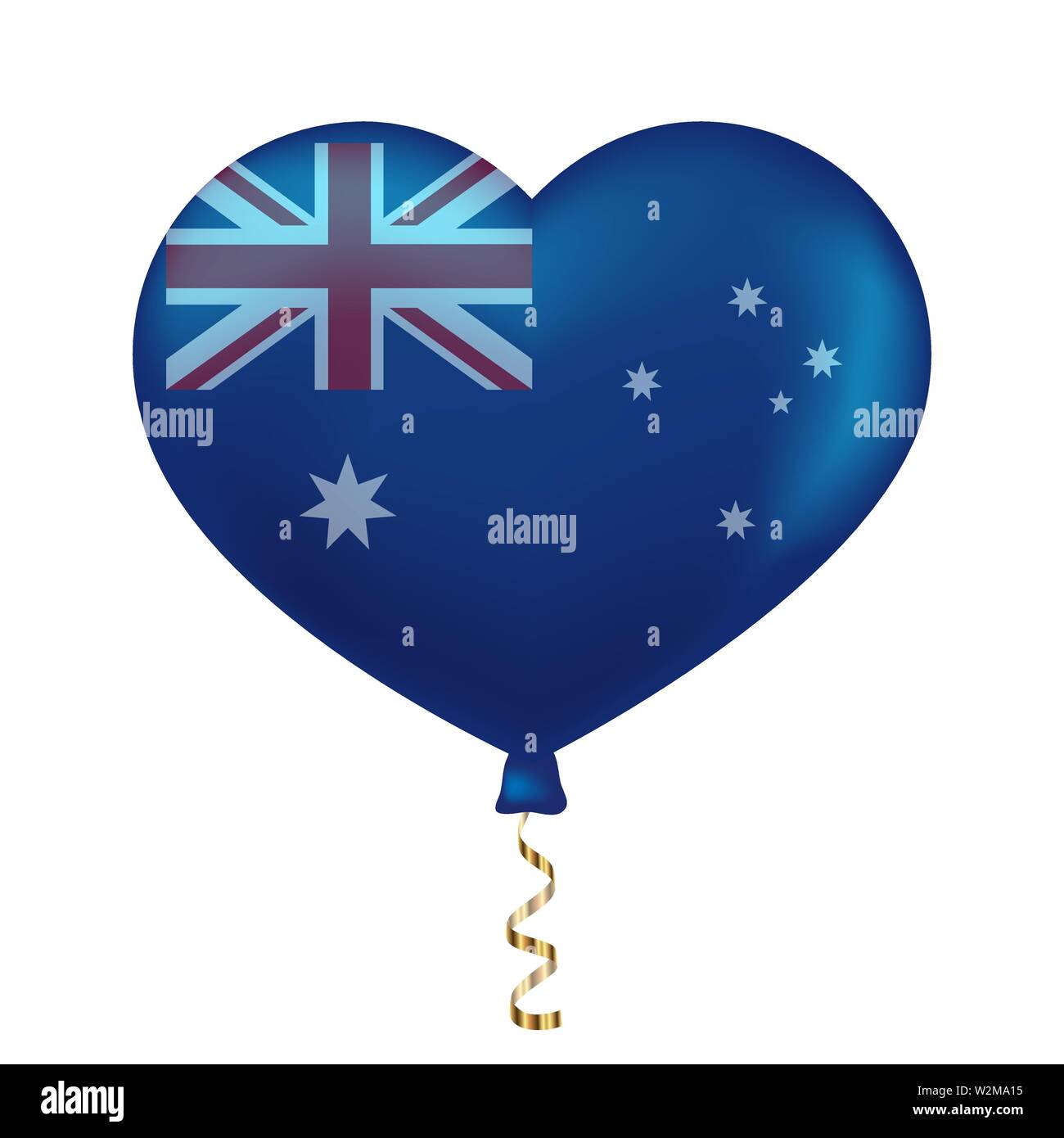 Heart Shape Australian Flag Icon High Resolution Stock Photography and ...
