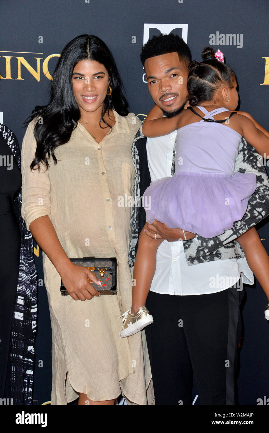 LOS ANGELES, USA. July 10, 2019: Chance the Rapper, Kirsten Corley ...