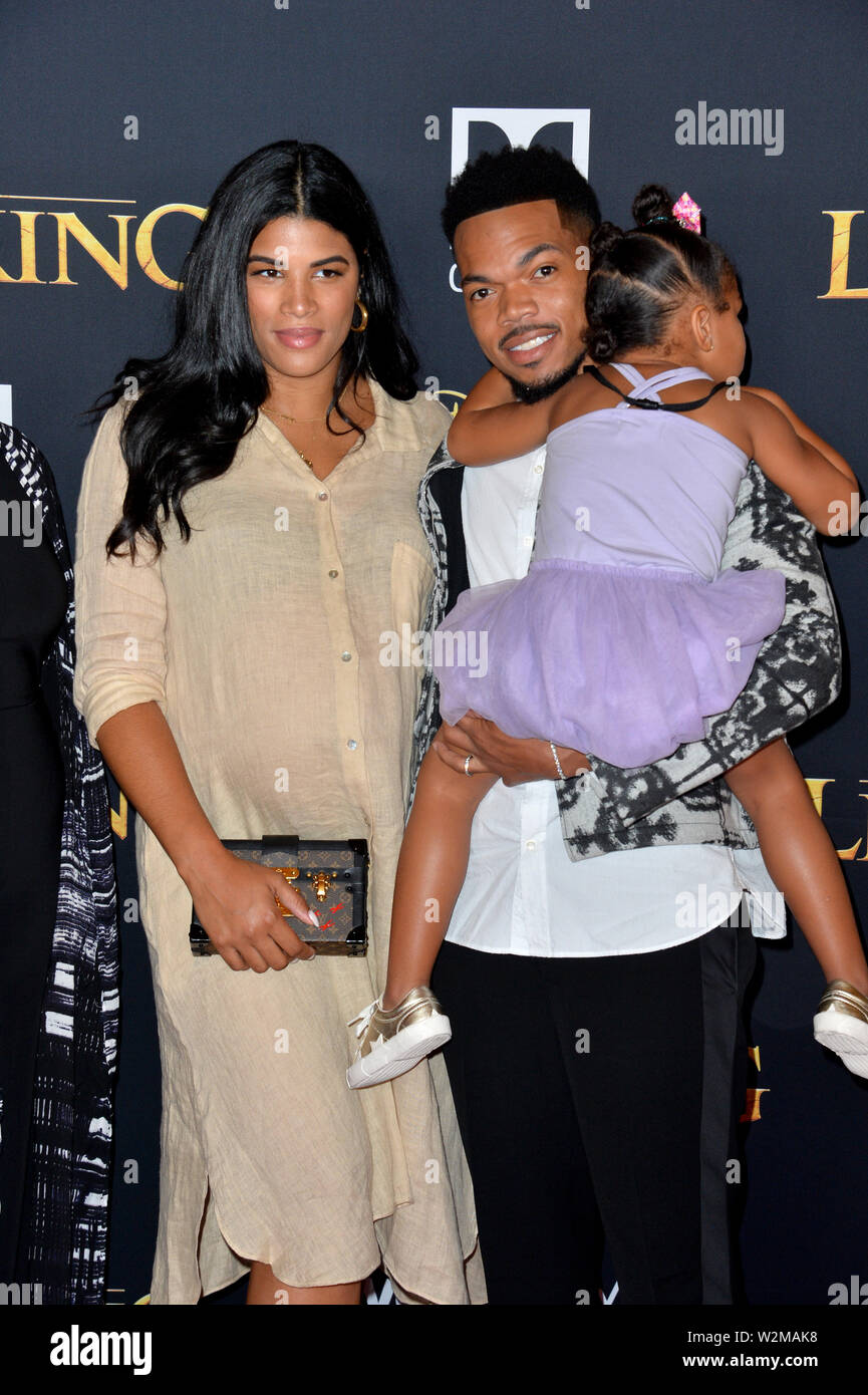 LOS ANGELES, USA. July 10, 2019: Chance the Rapper, Kirsten Corley ...