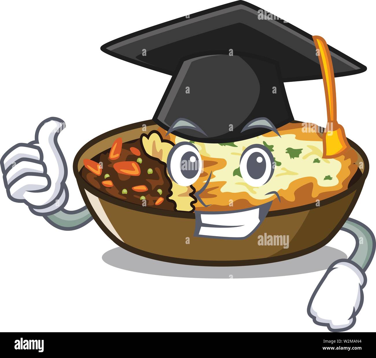Graduation gratin isolated with in the cartoon Stock Vector Image & Art ...