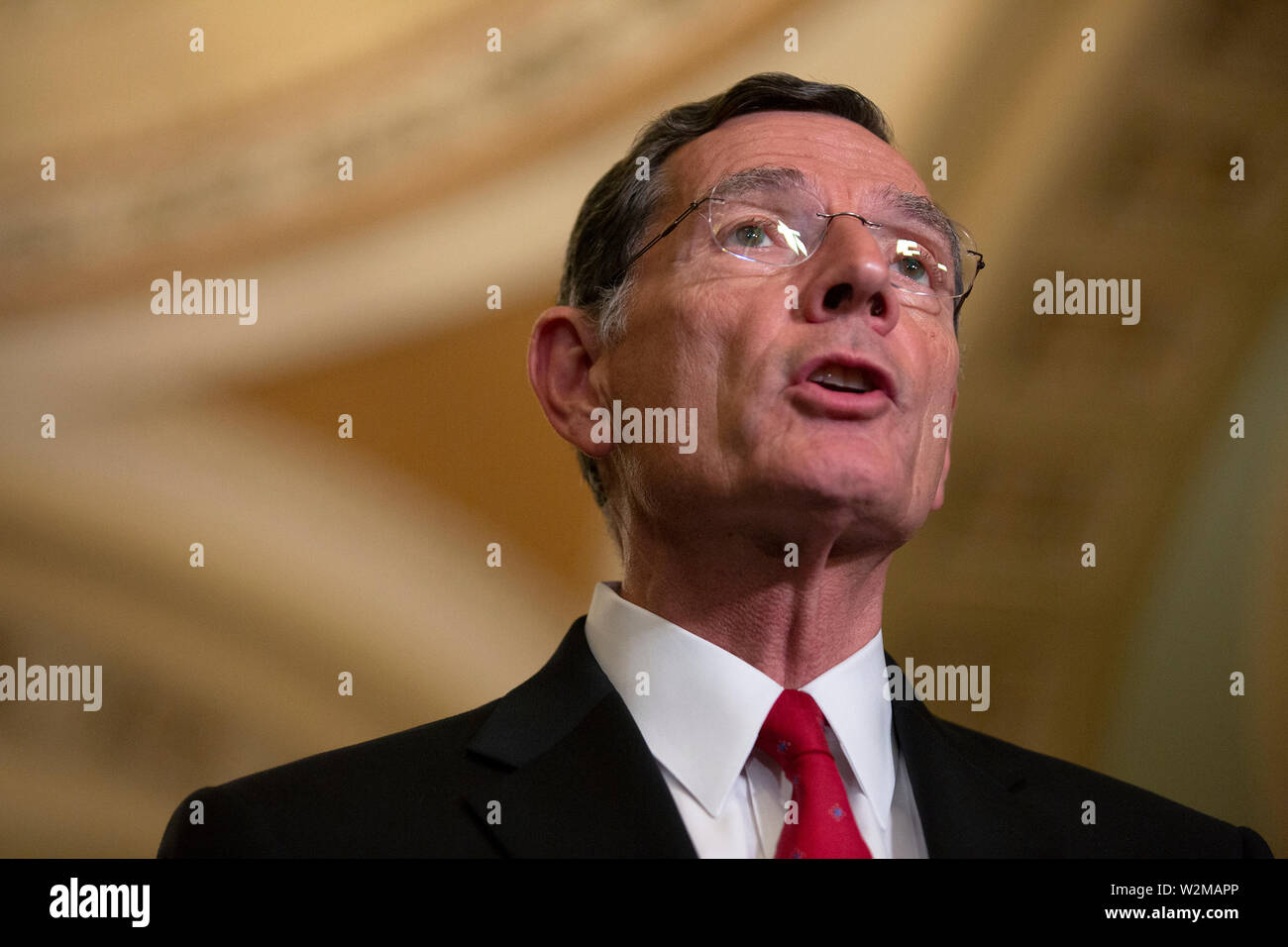 United States Senator John Barrasso (Republican of Wyoming) speaks at a ...