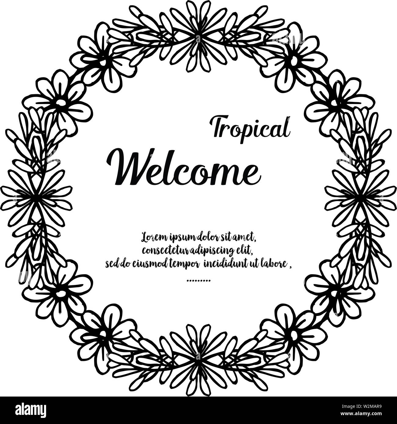 Design elegant for concept welcome tropical, various blossom flower ...