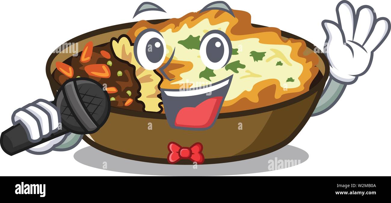 Singing gratin in the a mascot shape Stock Vector Image & Art - Alamy