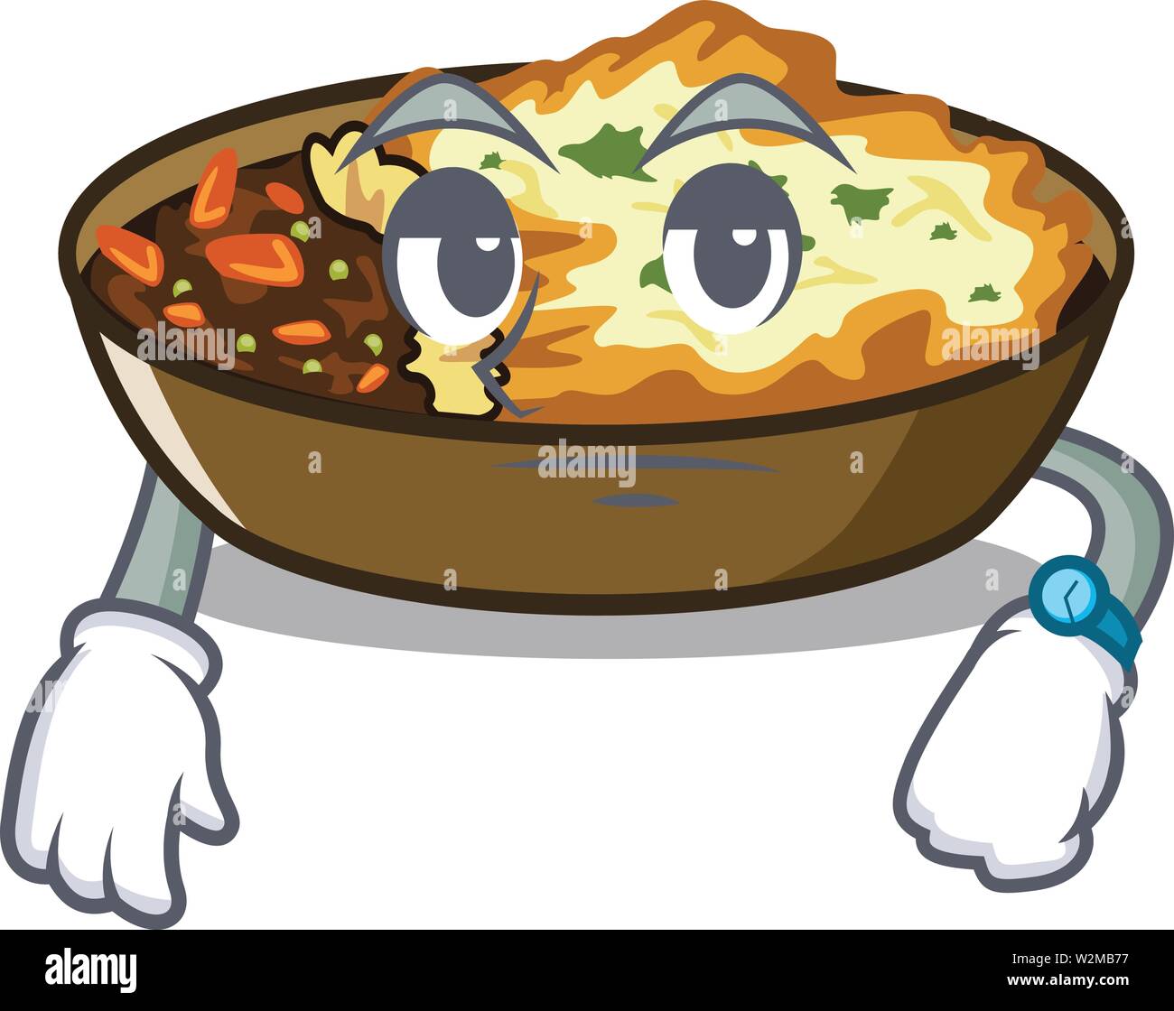 Waiting gratin is baked in cartoon oven Stock Vector Image & Art - Alamy