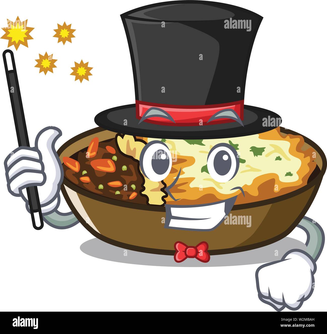 Magician gratin is baked in cartoon oven Stock Vector Image & Art - Alamy