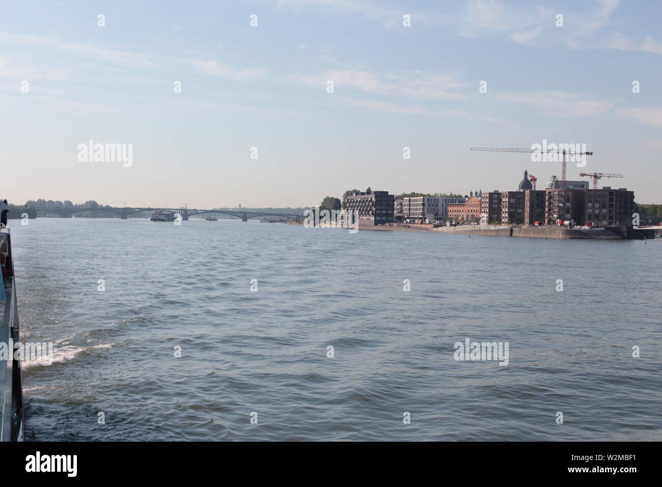 View on Mainz from the Rhine river Stock Photo - Alamy