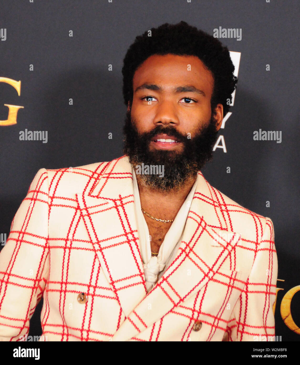 Hollywood, California, USA 9th July 2019 Singer/actor Donald Glover ...