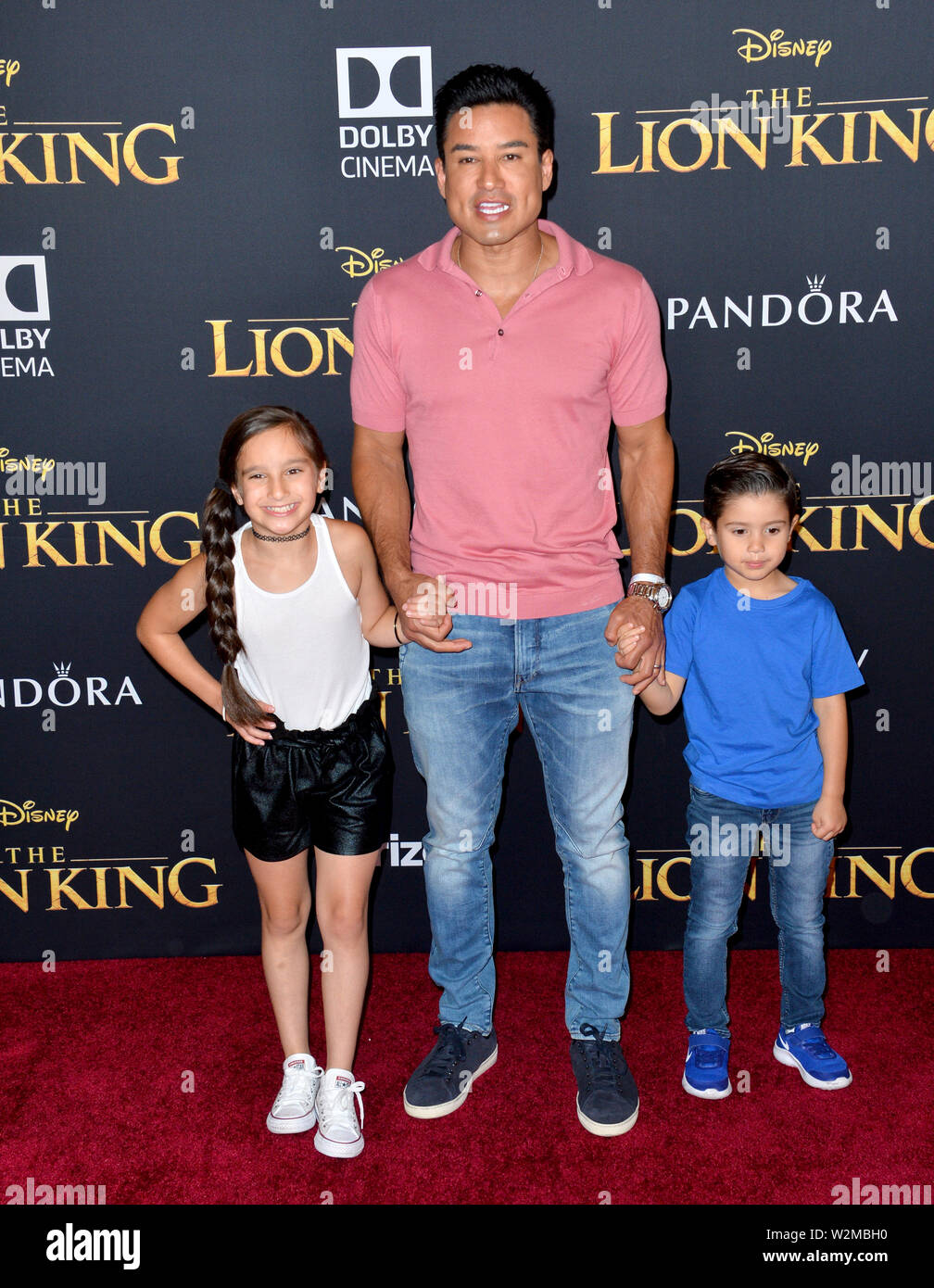LOS ANGELES, USA. July 10, 2019: Mario Lopez, Gia Lopez & Dominic Lopez ...