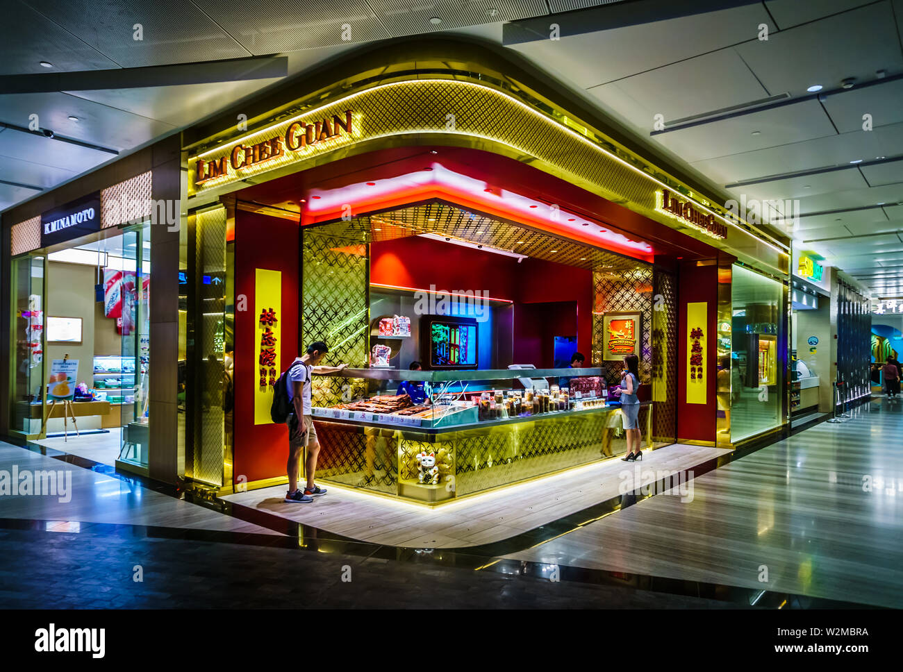 Singapore - Jul 9, 2019: Lim Chee Guan Bak Kwa in Jewel. Jewel Changi ...