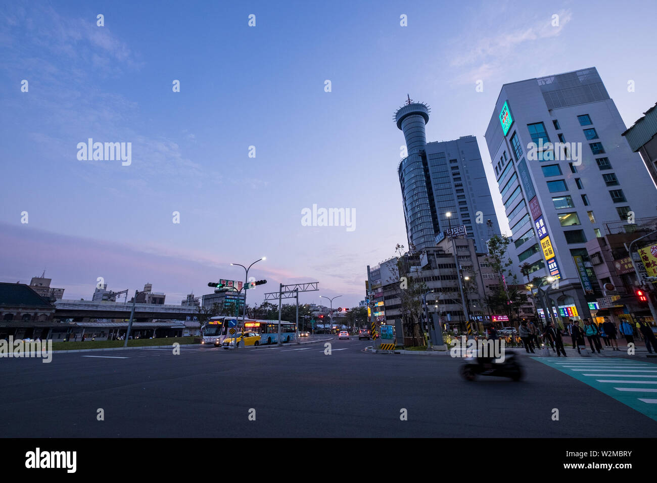 Taichung, Taiwan - 4 Mar 2019: Landscape of beautiful Taichung City at ...