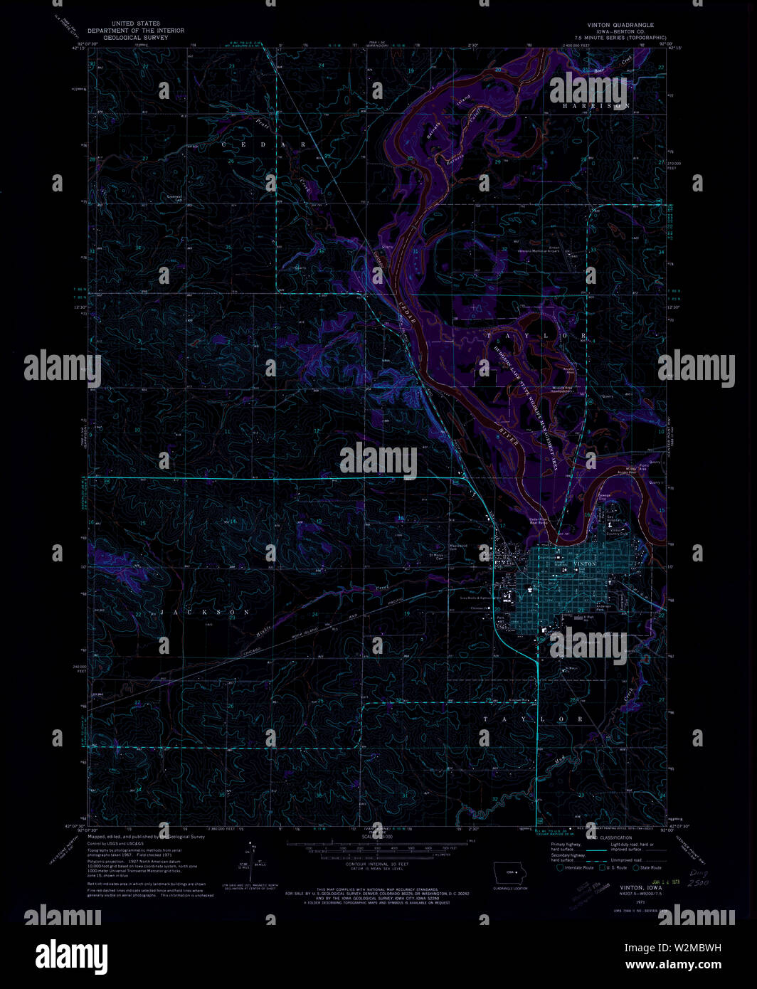 Map of vinton hi-res stock photography and images - Alamy